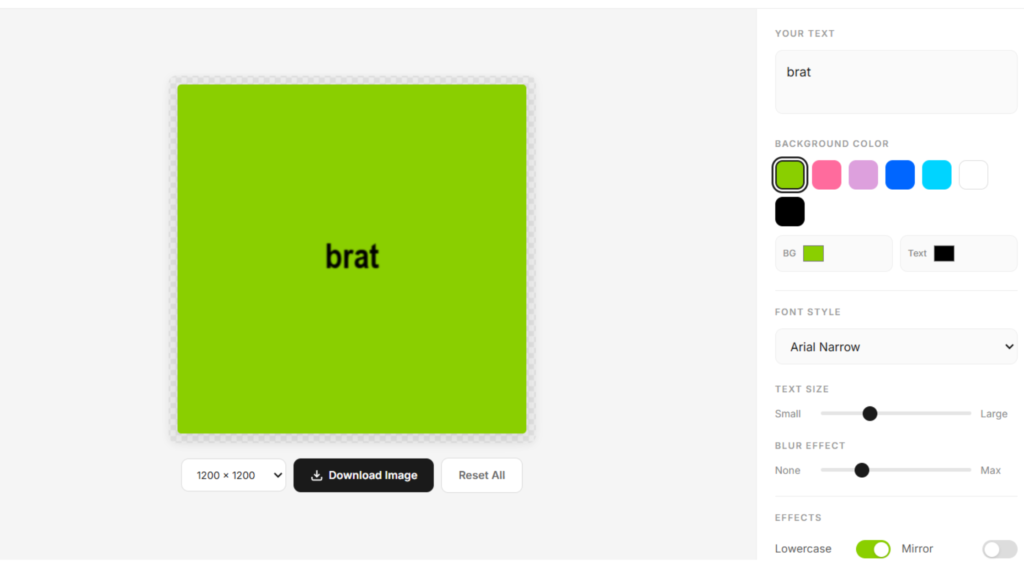 Brat Lyric Generator – Create Aesthetic Brat Lyrics & Viral Caption Text